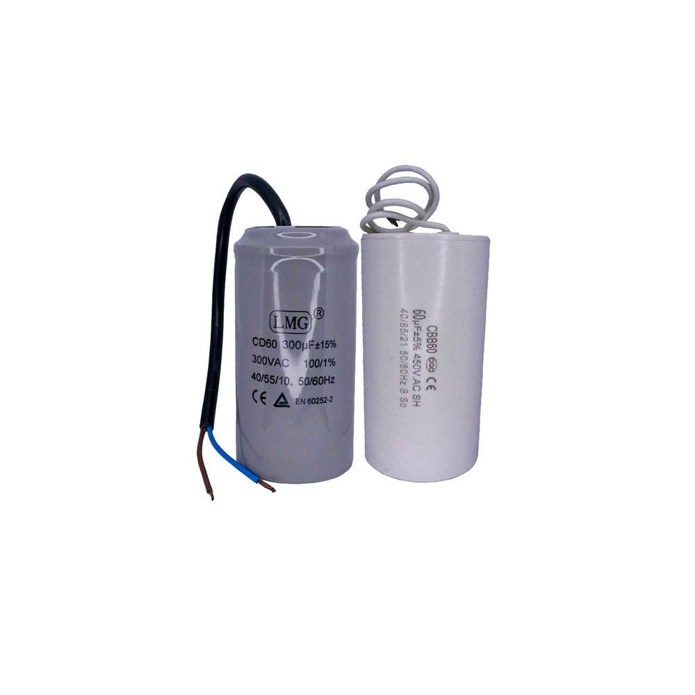 Kit Capacitor de Trabalho CBB60 e Partida CD60 para Motor Elétrico e ...
